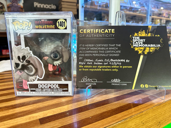 Funko Pop Vinyl Dogpool Paw Signed By Pessy Aka Dogpool – kollecta-world